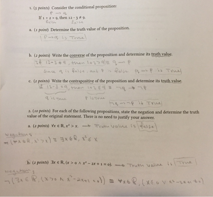 Solved 1. (s points) Consider the conditional proposition: | Chegg.com