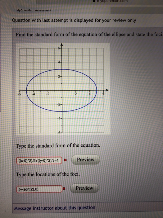 a myopenmath.com MyOpenMath Assessment Question with | Chegg.com