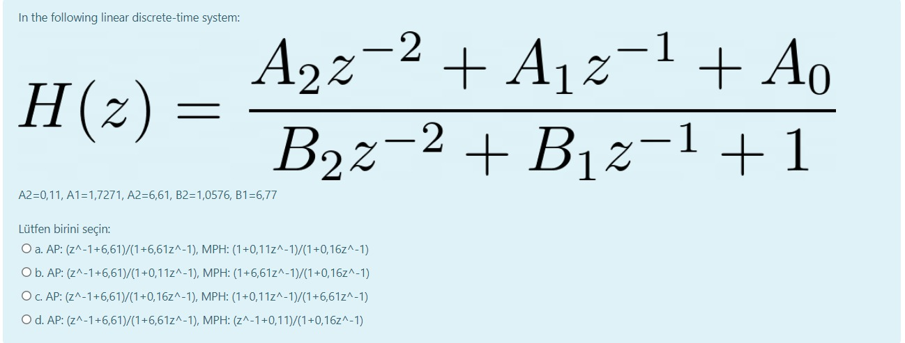 Solved Consider the following linear discrete-time system in | Chegg.com