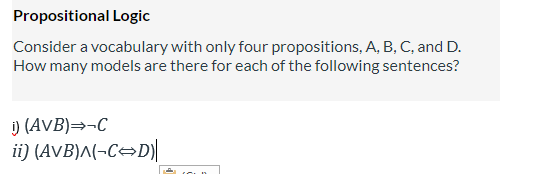 Solved Propositional Logic Consider a vocabulary with only | Chegg.com