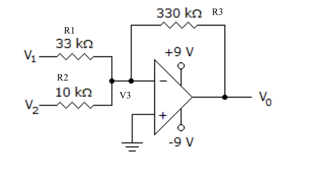 Solved Calculate the output voltage if V1= -5V and V2 = 0V | Chegg.com