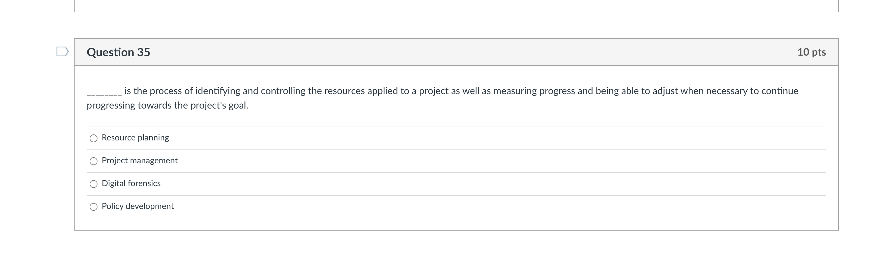Solved Question 35 10 pts is the process of identifying and | Chegg.com
