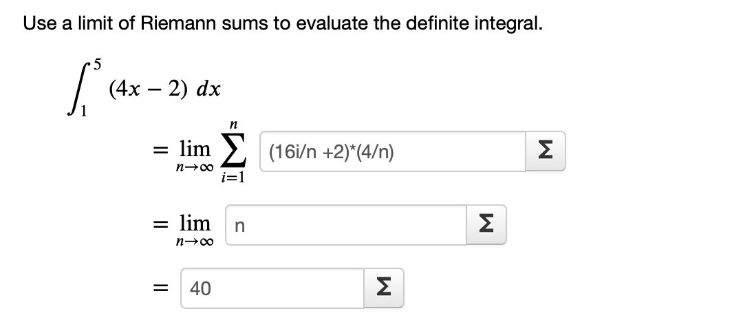 Solved Use a limit of Riemann sums to evaluate the definite | Chegg.com