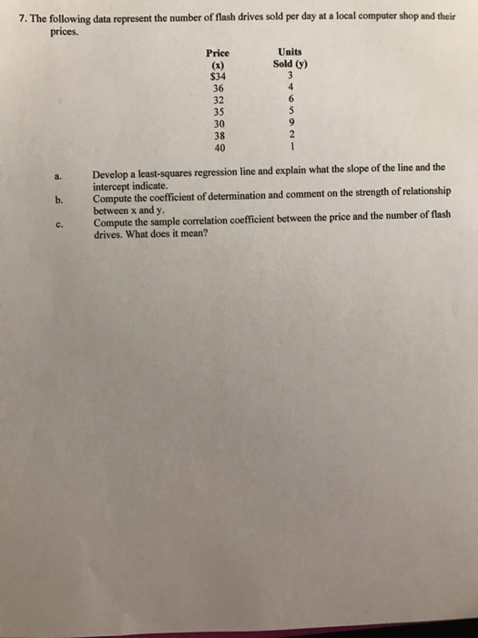 Solved The following data represent the number of flash | Chegg.com