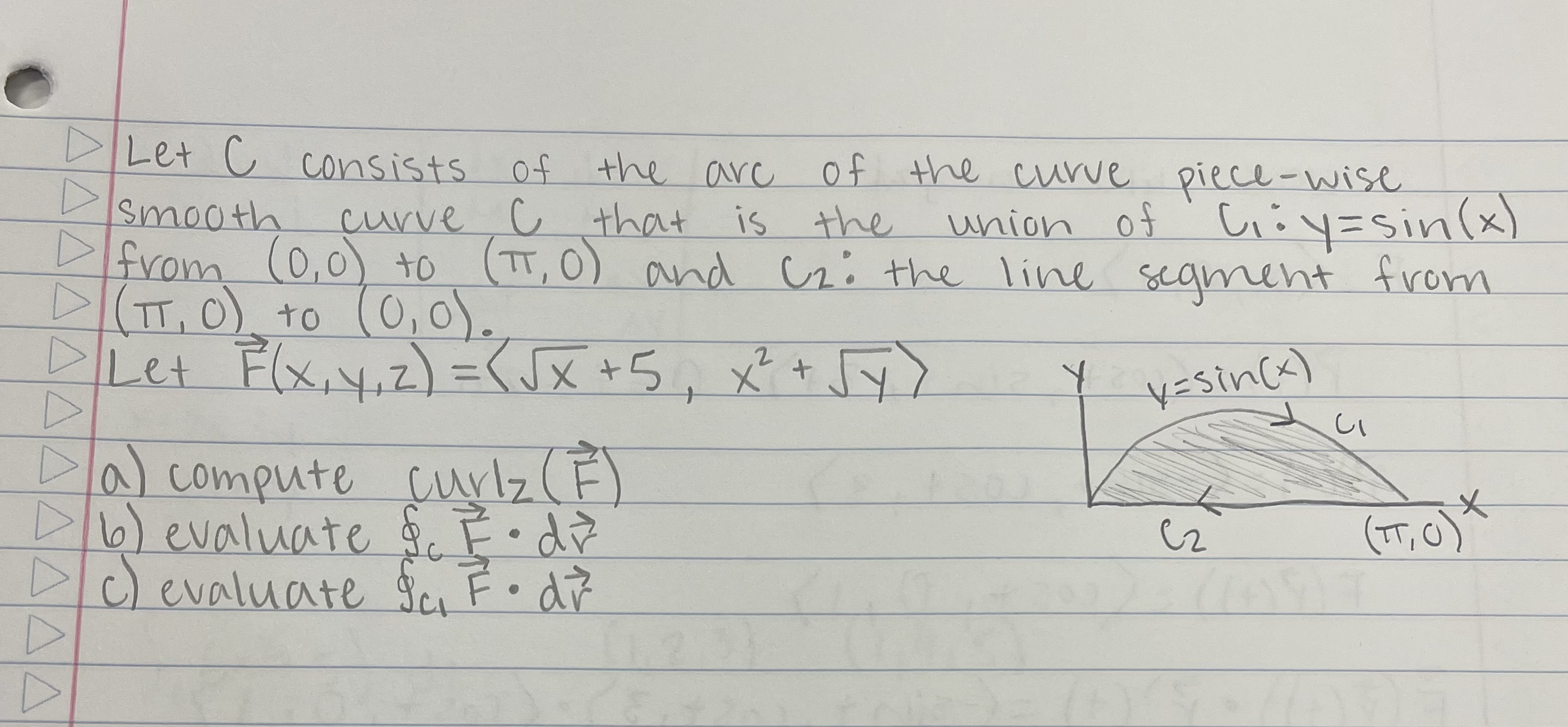Solved Let C consists of the are of the curve piece-wise | Chegg.com