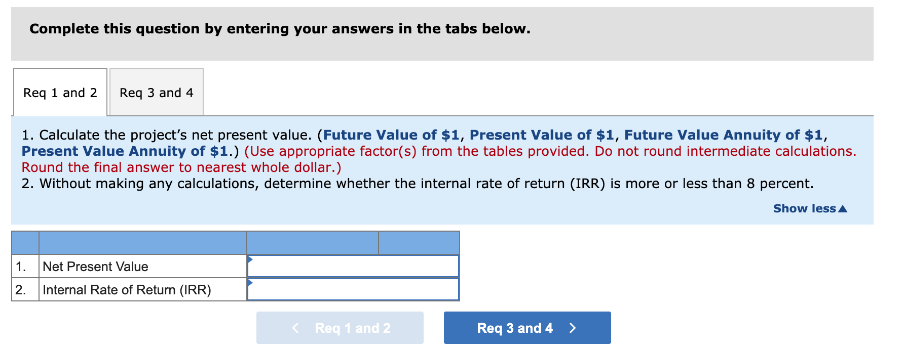 Solved E11-3 (Algo) Calculating Net Present Value, Internal | Chegg.com