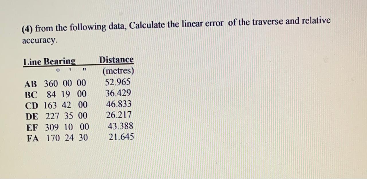 Solved (4) from the following data, Calculate the linear | Chegg.com