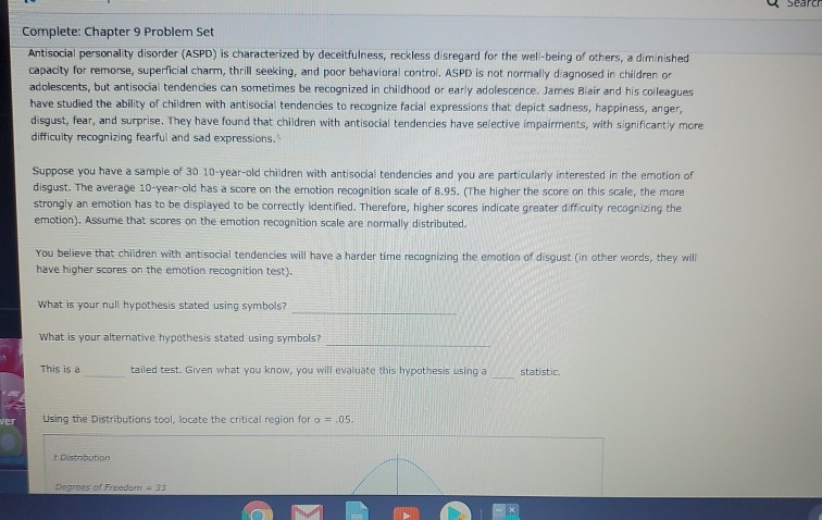 Solved Complete: Chapter 9 Problem Set Antisocial | Chegg.com