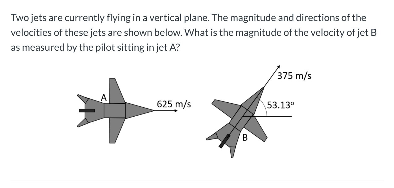 Solved Two jets are currently flying in a vertical plane. | Chegg.com