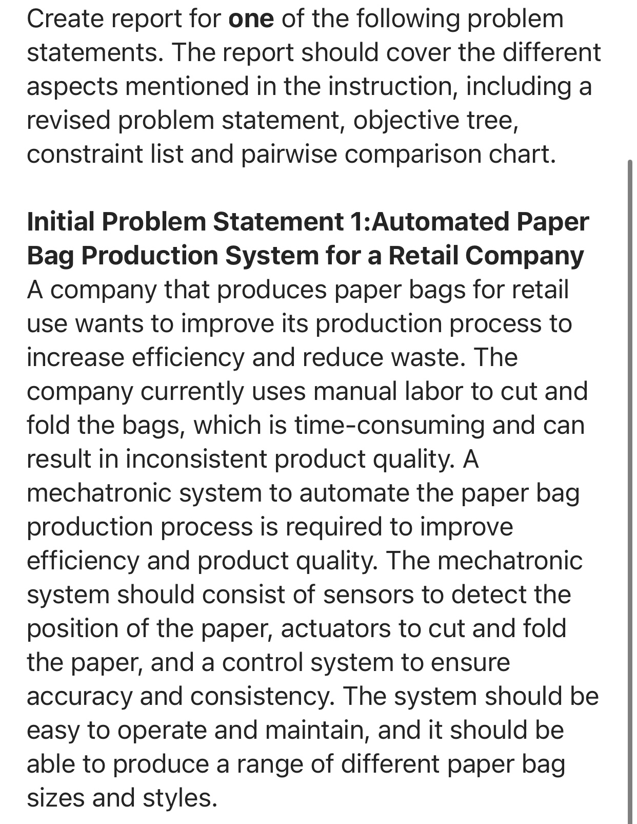 Solved Create report for one of the following problem | Chegg.com