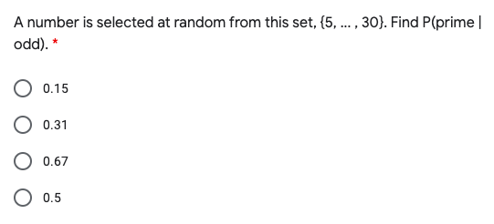 Solved A number is selected at random from this set, {5, | Chegg.com
