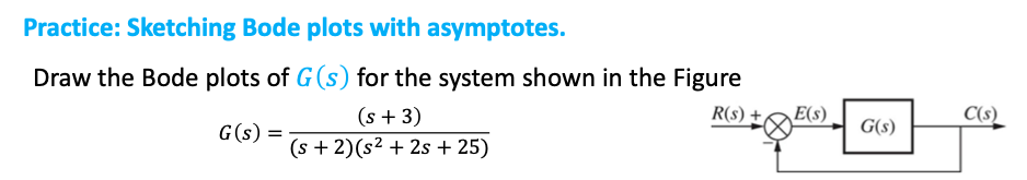 Solved Practice: Sketching Bode plots with asymptotes. Draw | Chegg.com Solved Practice: Sketching Bode plots with asymptotes. Draw | Chegg.com