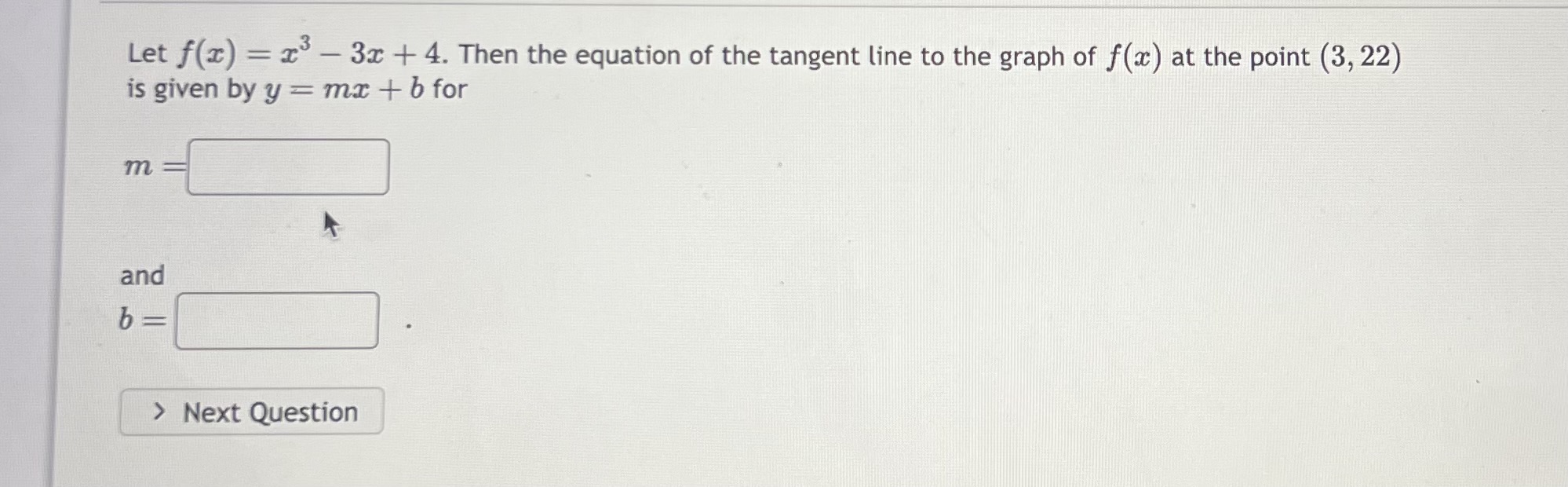 Solved Let f(x)=x3−3x+4. Then the equation of the tangent | Chegg.com