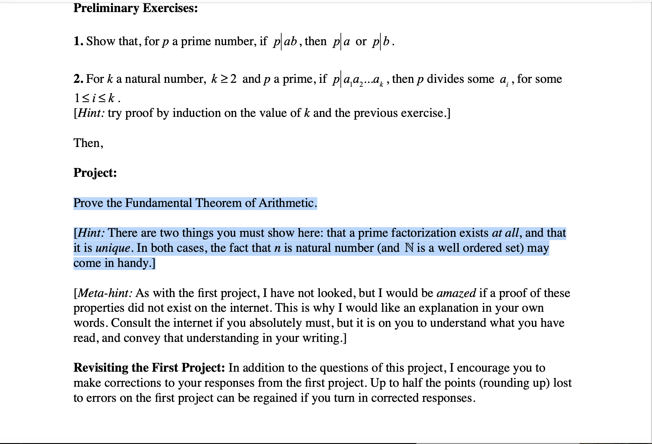 Solved Preliminary Exercises:Show that, for p ﻿a prime | Chegg.com