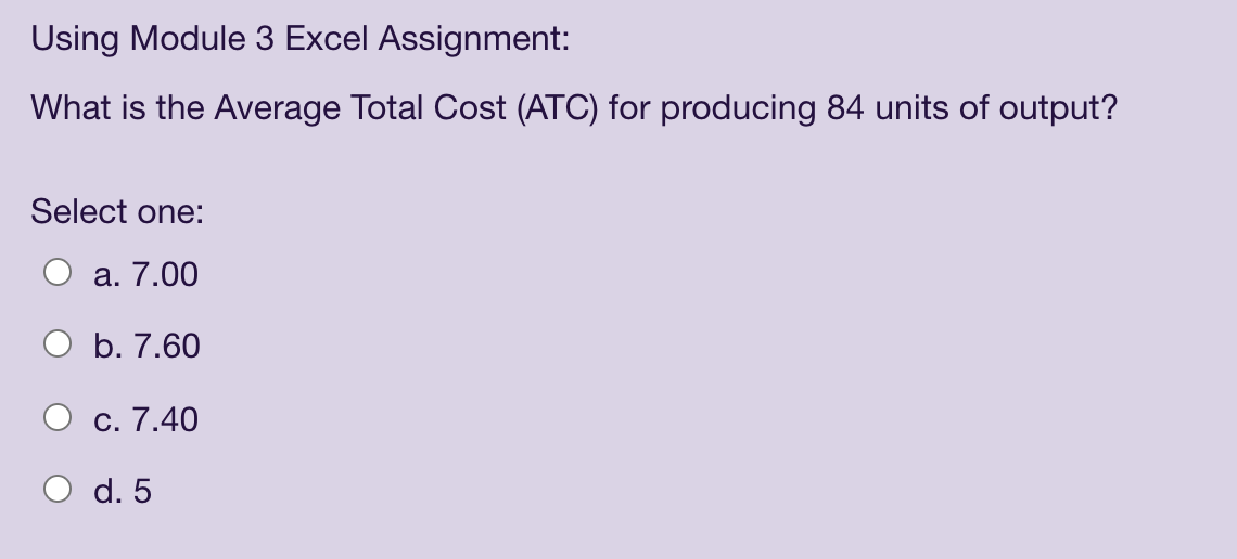 Using Module 3 Excel Assignment File: What is Total | Chegg.com