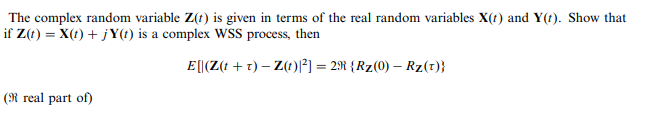 Solved The complex random variable Z(t) is given in terms of | Chegg.com