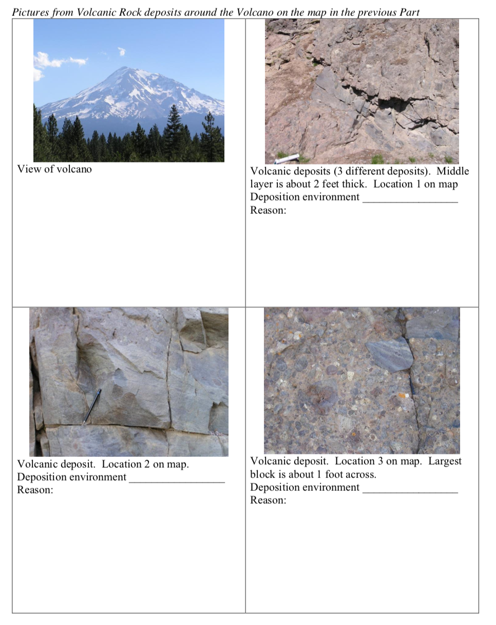 Solved Pictures from Volcanic Rock deposits around the | Chegg.com