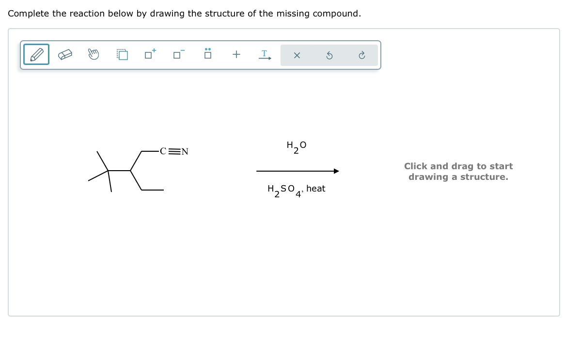 Solved Complete the reaction below by drawing the structure | Chegg.com
