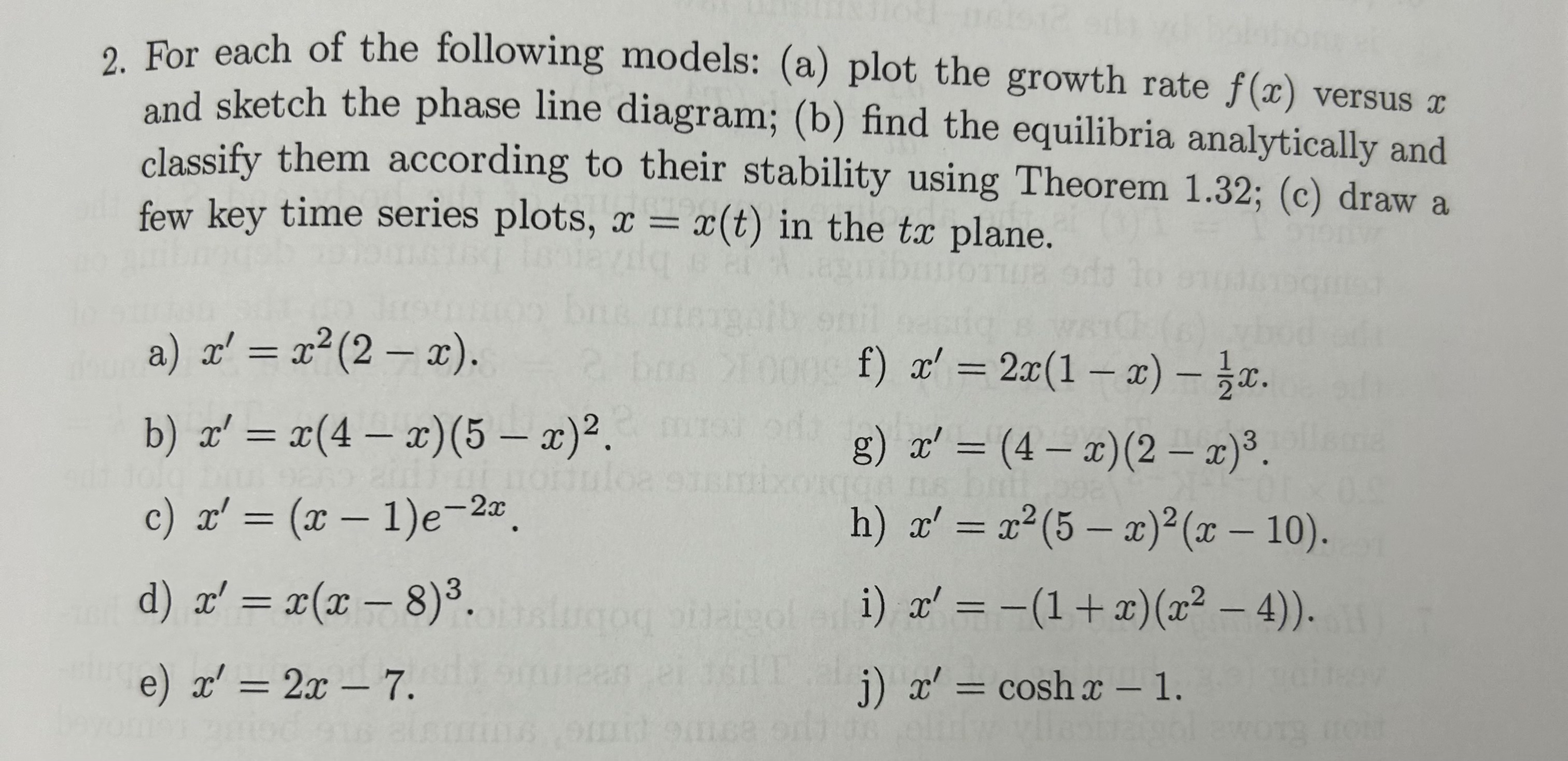 2. For each of the following models: (a) plot the | Chegg.com