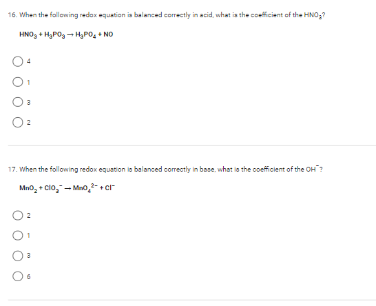 Solved 1. PCl3+Cl2→PCl5 II. NaOH+HNO3→NaNO3+H3O III. | Chegg.com