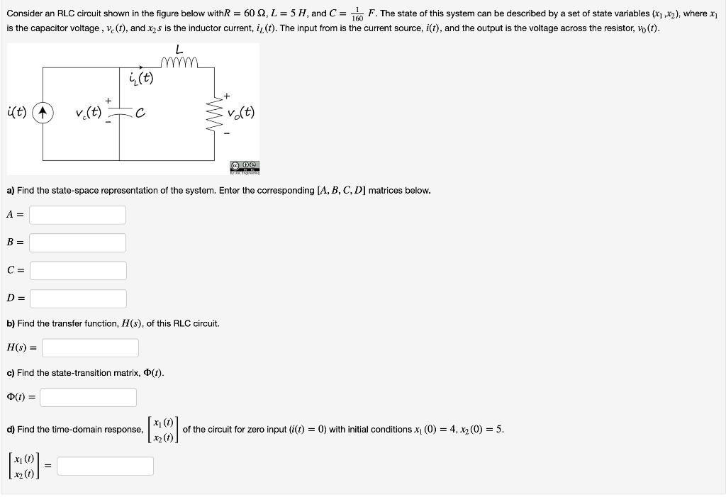 Solved Consider an RLC circuit shown in the figure below | Chegg.com