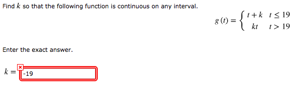 Solved Find K So That The Following Function Is Continuous