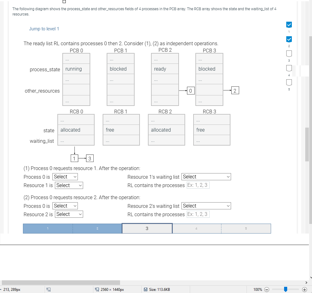 The following diagram shows the process_state and | Chegg.com