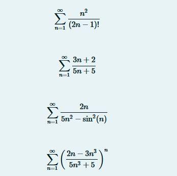 Solved For each of the following 4 series, determine if they | Chegg.com