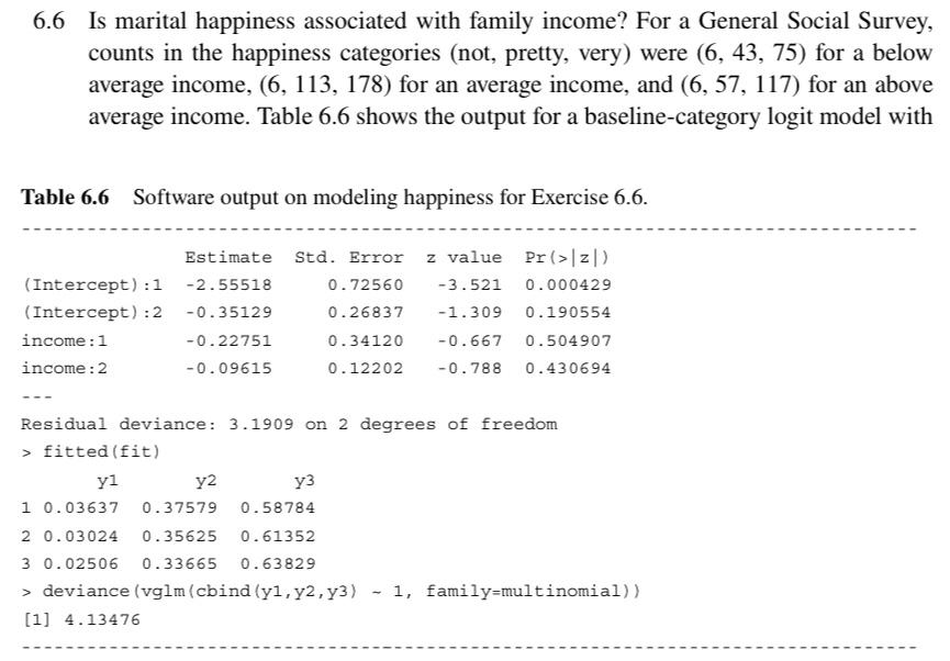 Solved 6.7 Refer to the previous exercise. Table 6.7 shows | Chegg.com