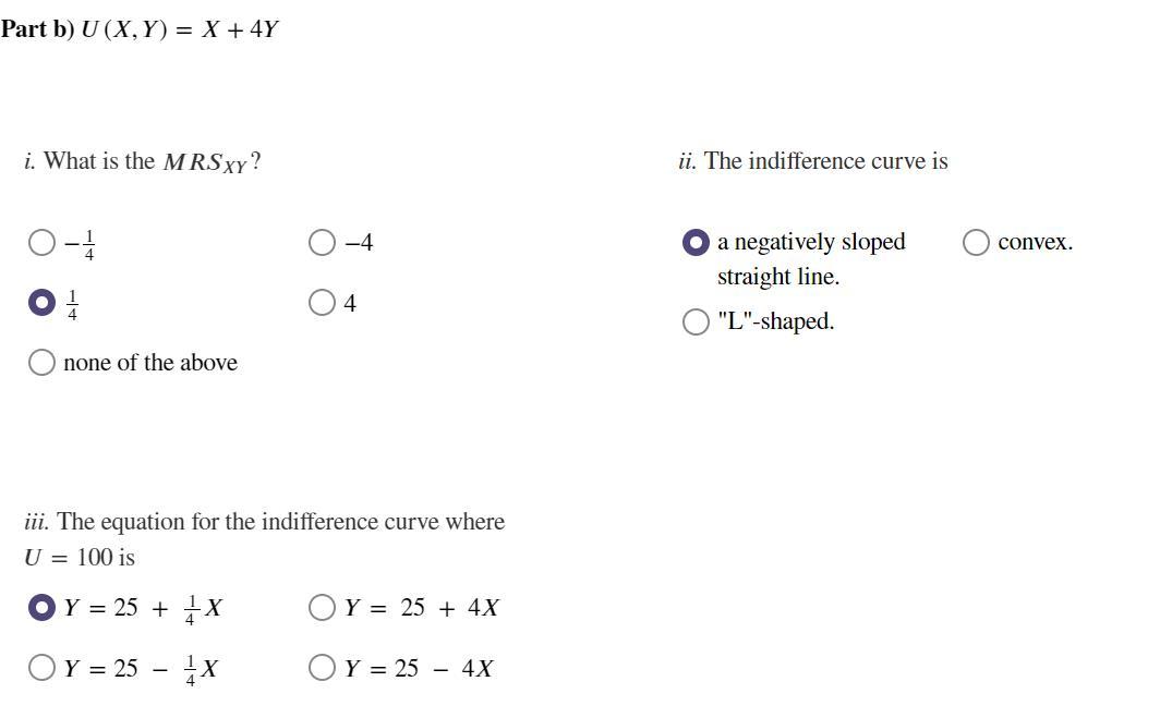 Solved Consider each of the utility functions in parts a, b, | Chegg.com