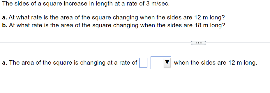 Solved The sides of a square increase in length at a rate of | Chegg.com