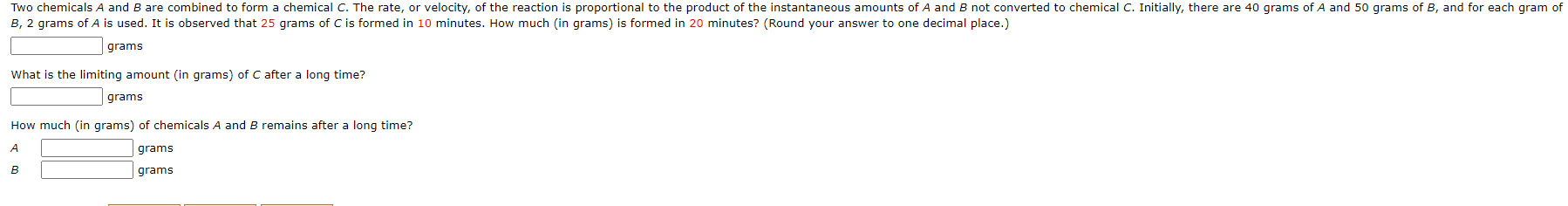 Solved B,2 grams of A is used. It is observed that 25 grams | Chegg.com