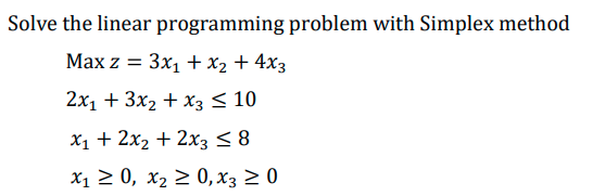 Solved Linear Programming Solve By Using Below Method 