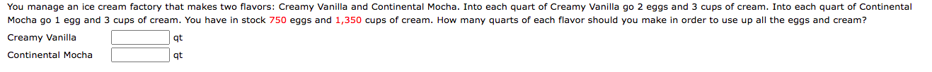Solved Creamy Vanilla qt Continental Mocha qtHES shares XOM | Chegg.com