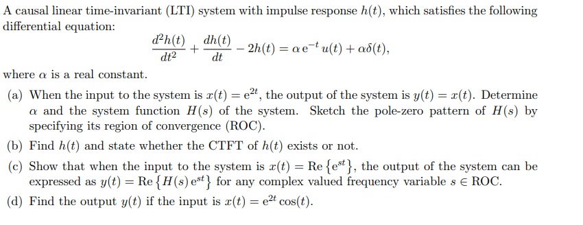 Solved A causal linear time-invariant (LTI) ﻿system with | Chegg.com