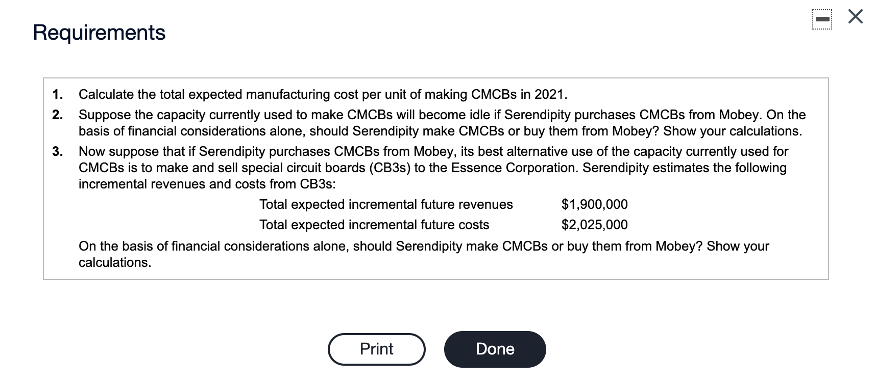 Solved (Click the icon to view the make-versus-buy | Chegg.com