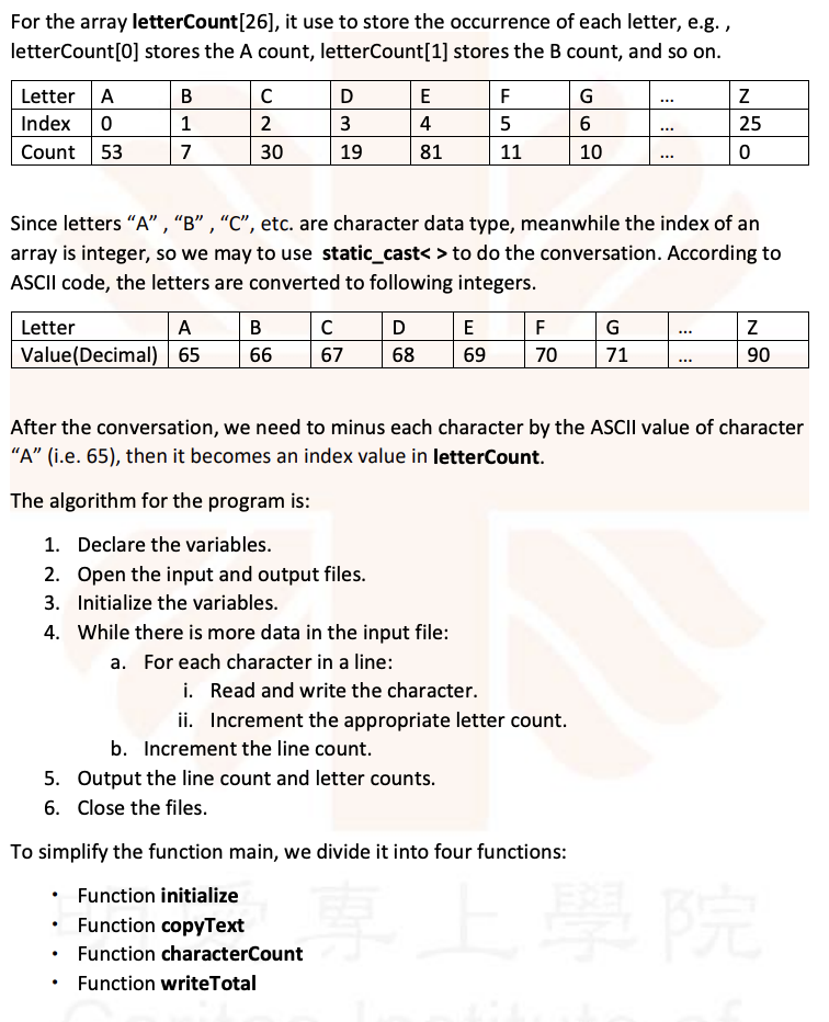 Solved Line And Letter Count Write A Program That Reads A 