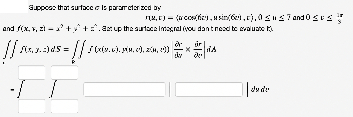 Solved Suppose that surface σ is parameterized by | Chegg.com