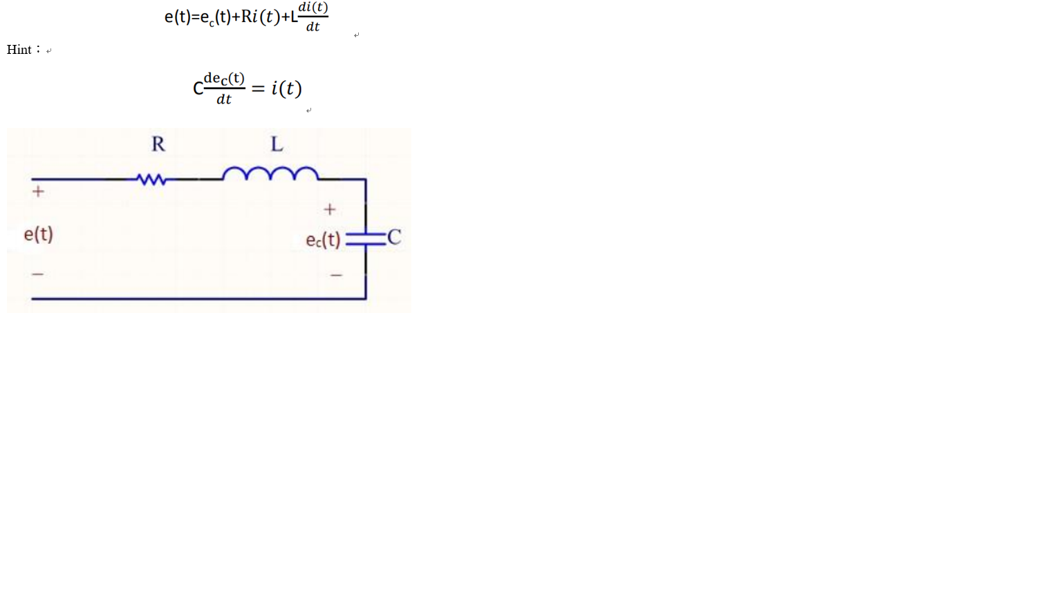 Solved The Following Figure Rlc Circuit Give Square Wave As 8817