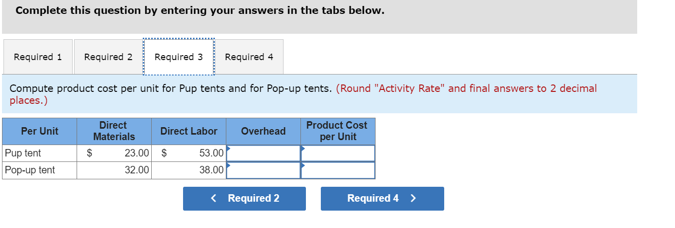 Solved Required: 1. Compute an activity rate for each | Chegg.com