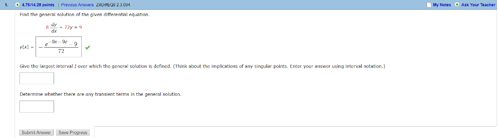 Solved Give the largest interval I over which the general | Chegg.com