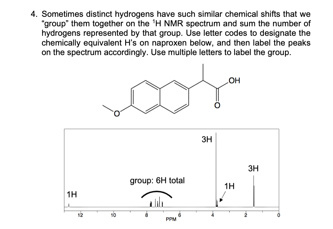 Solved Sometimes distinct hydrogens have such similar | Chegg.com