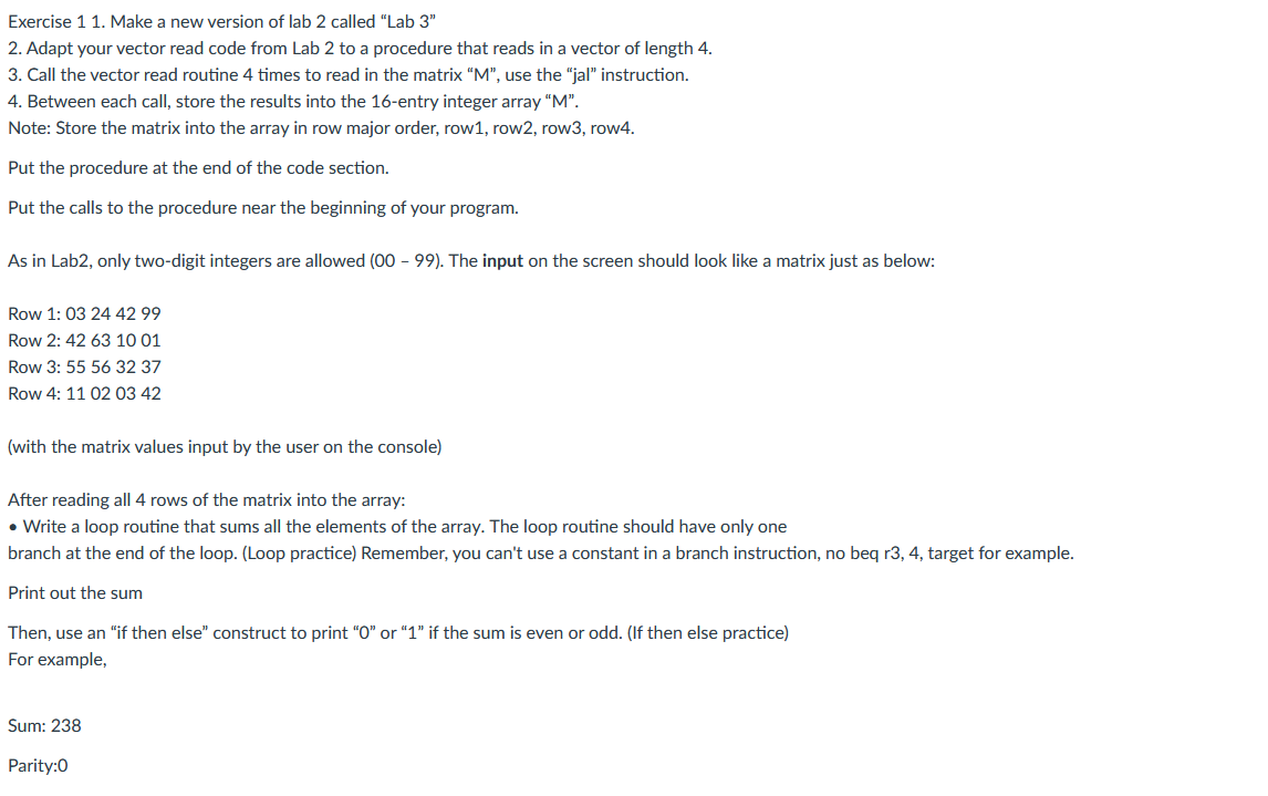 In this lab, you will use MARS to write and run a | Chegg.com