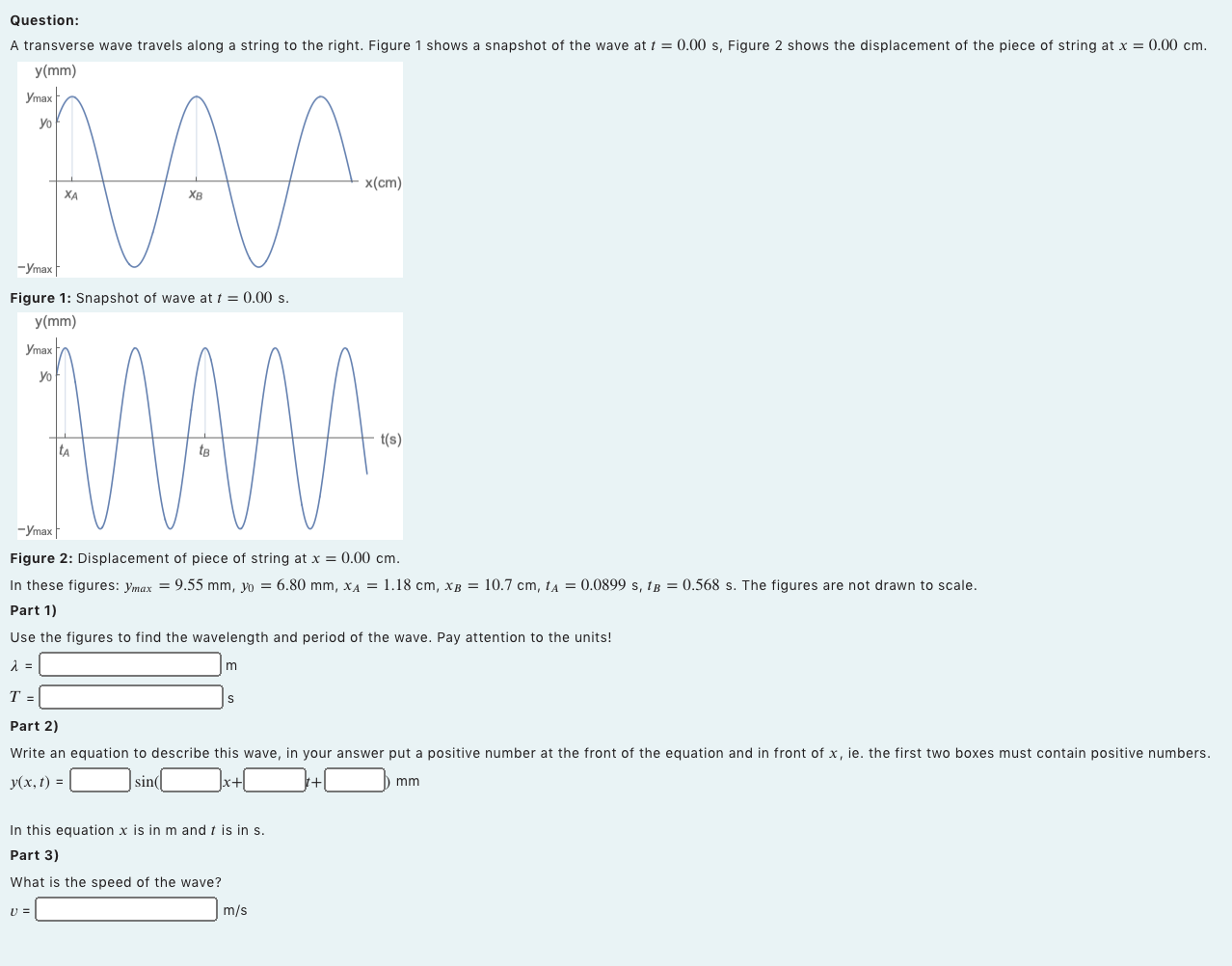 Solved Question: A transverse wave travels along a string to | Chegg.com