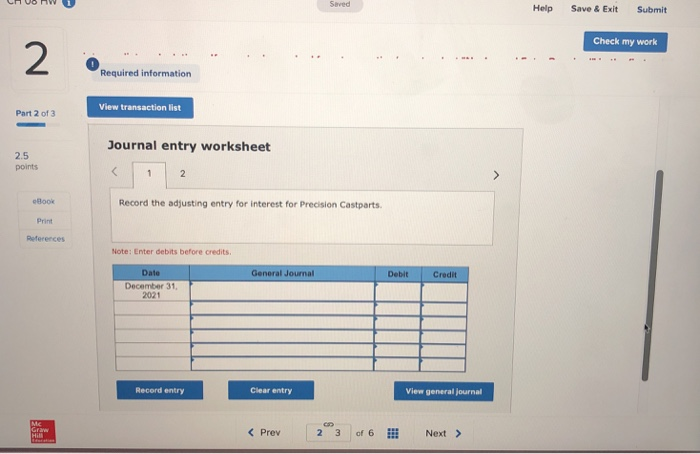 Solved Saved Help Save&Exit Subr Check my work 0 Required | Chegg.com