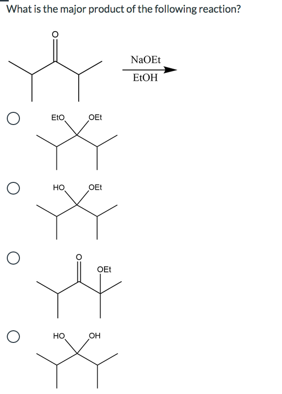 Solved What is the major product of the following reaction? | Chegg.com