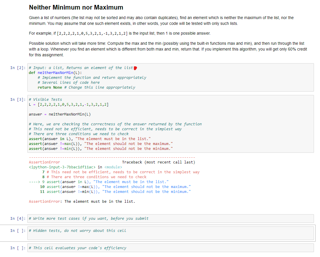 Solved The programming languager is Python. Neither Minimum | Chegg.com