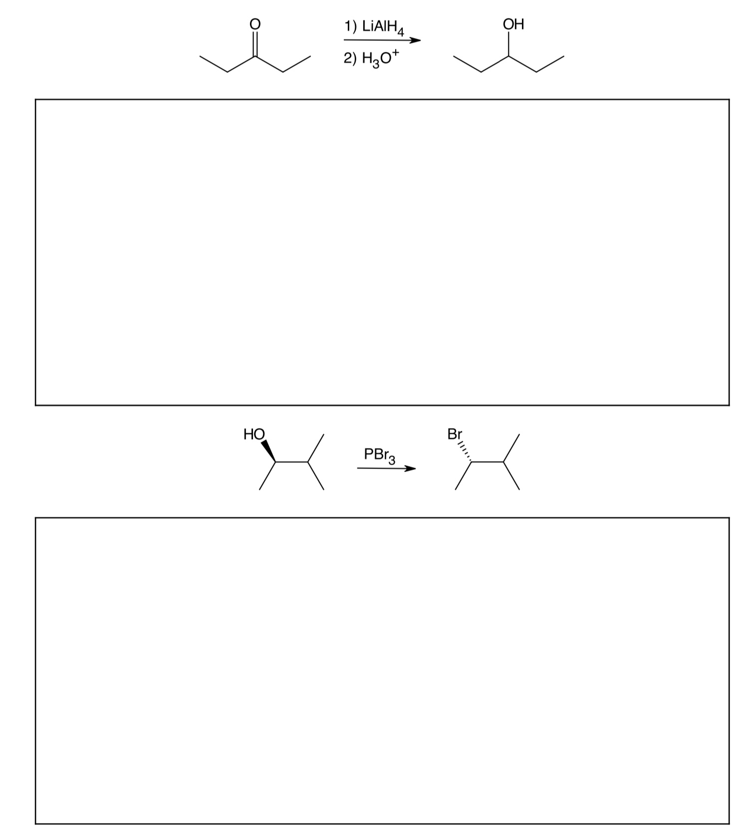 Solved 2) H3O+ LiAlH4 | Chegg.com