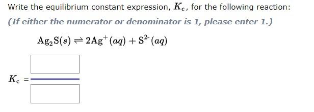 Solved Write the equilibrium constant expression, Kc, for | Chegg.com