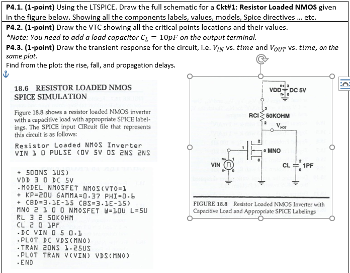 Solved P4.1. (1-point) Using the LTSPICE. Draw the full | Chegg.com Solved P4.1. (1-point) Using the LTSPICE. Draw the full | Chegg.com